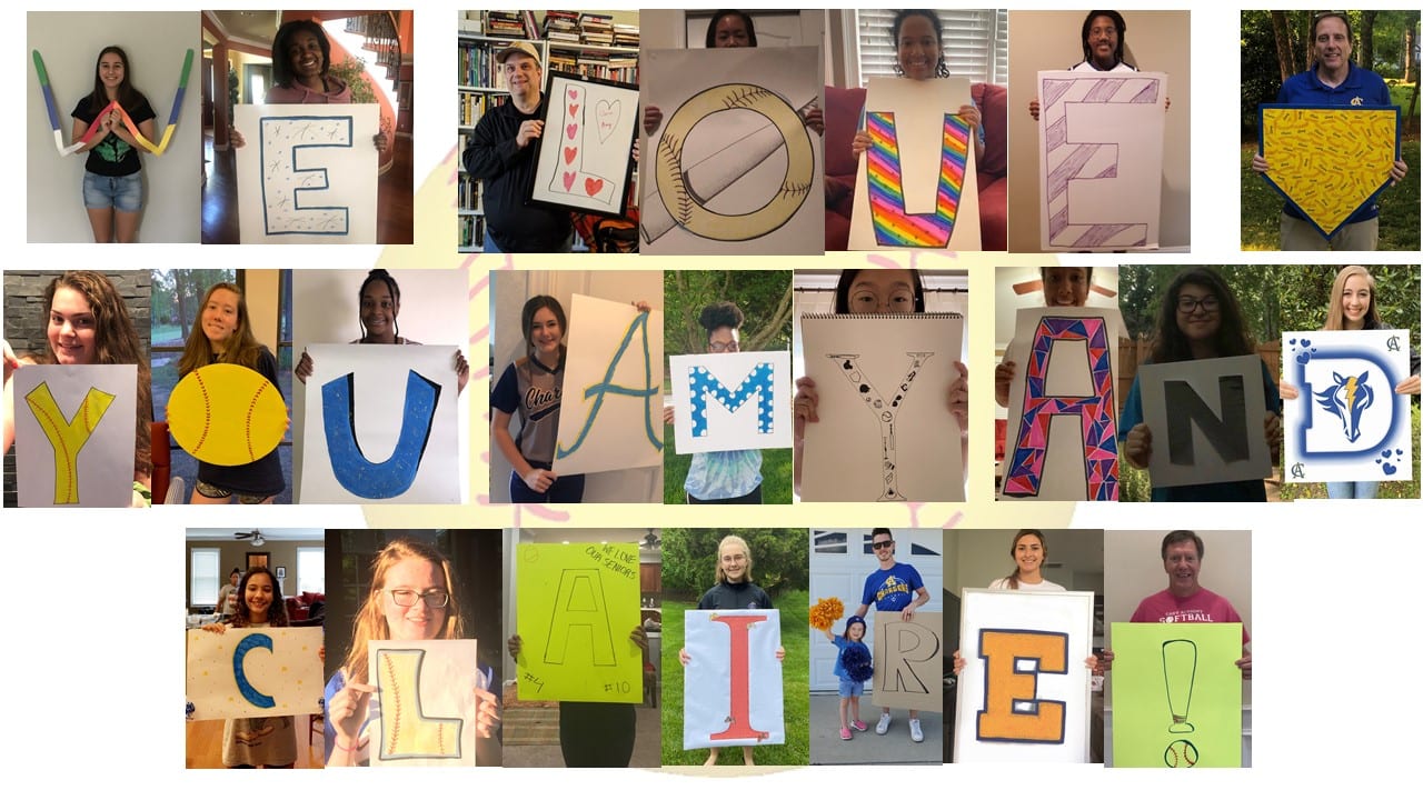 Softball celebrates 'senior night' while social distancing - Cary Academy